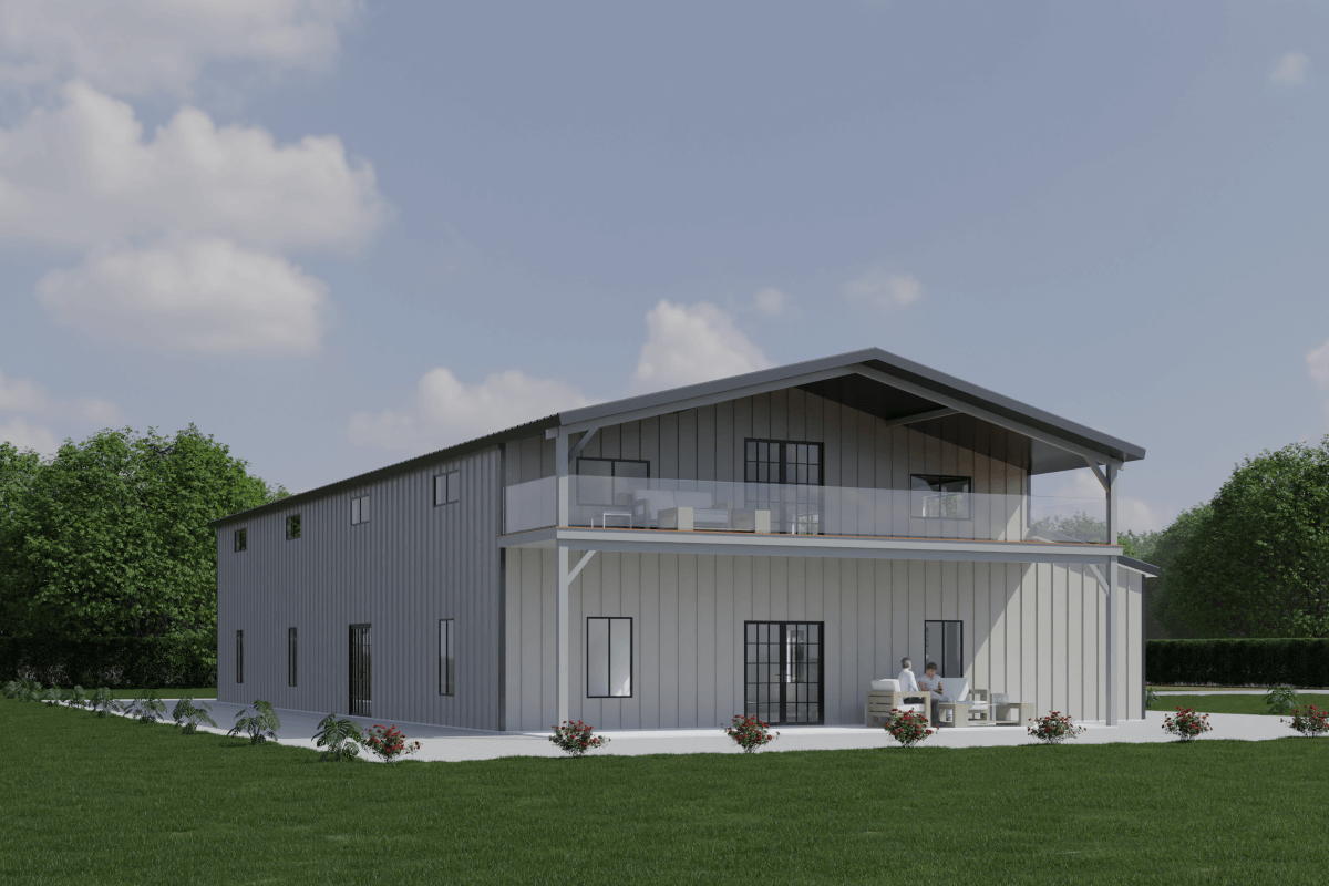 EasyFrame Two-Story Barndominium Model - Cold Formed Steel Building Models | McElroy Metal